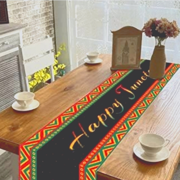 Holiday | Juneteenth Table Runner 72 Inches Long Juneteenth Tablecloth ...